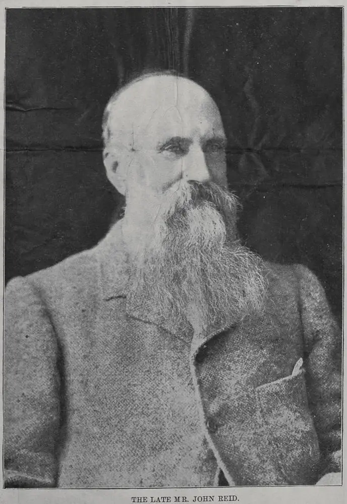The Late Mr John Reid. From a photo taken by Mr F W Edwards before the ...