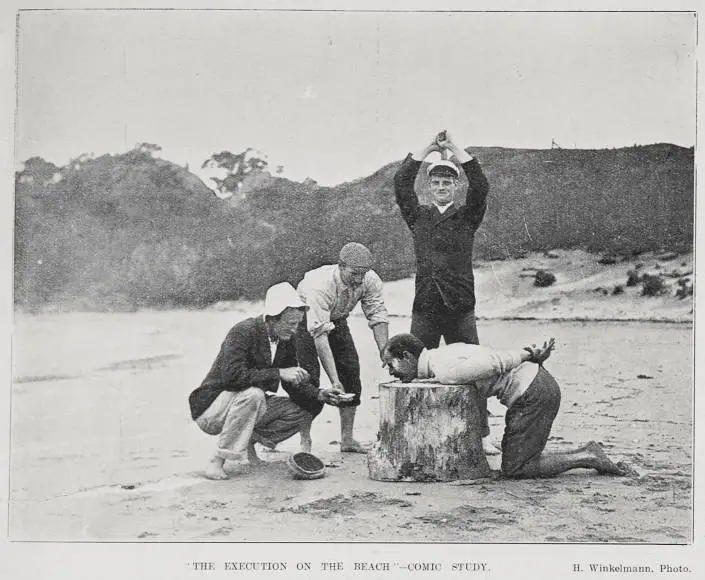 'The execution on the beach' comic study | Record | DigitalNZ