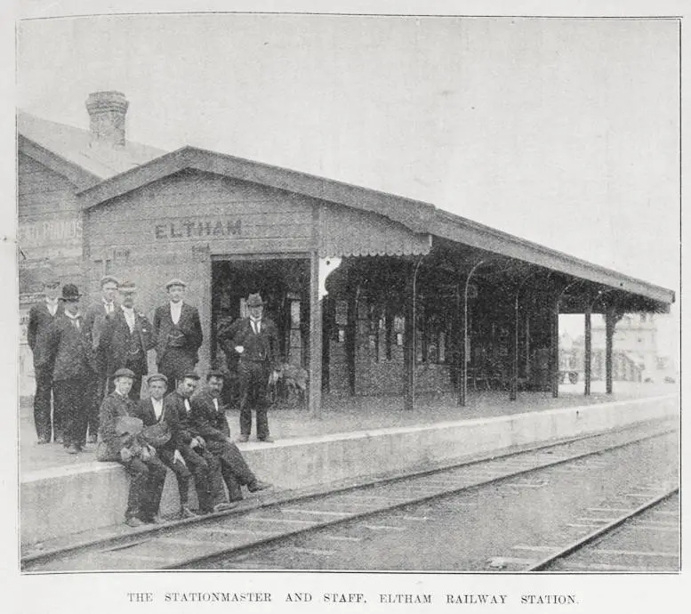 The stationmaster and staff at the Eltham railway station | Record ...