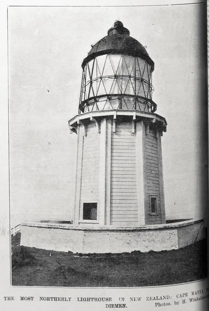 The most northerly lighthouse in New Zealand at Cape Maria Van Diemen ...