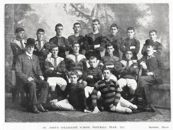 St John's Collegiate School football team, 1902 | Record | DigitalNZ