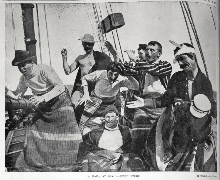 'A haka at sea' comic study | Record | DigitalNZ