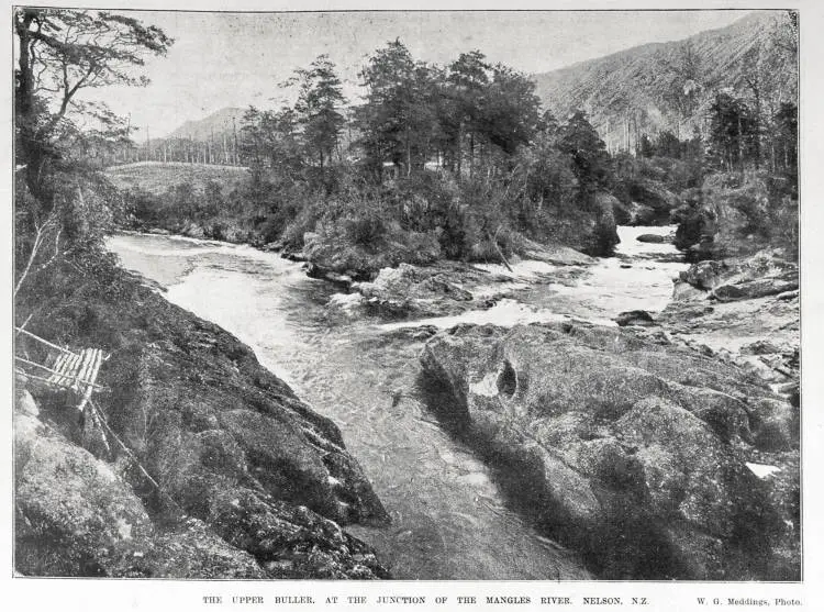 The Upper Buller river at the junction of the Mangles River, Nelson ...