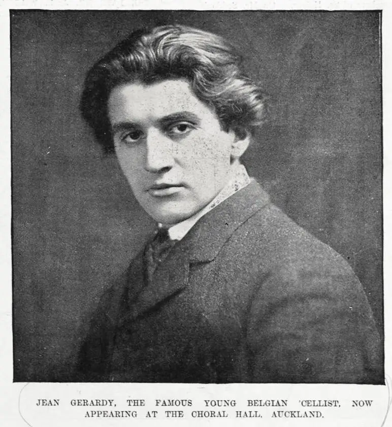 Jean Gerardy, the famous young Belgian cellist, appearing at the Choral ...