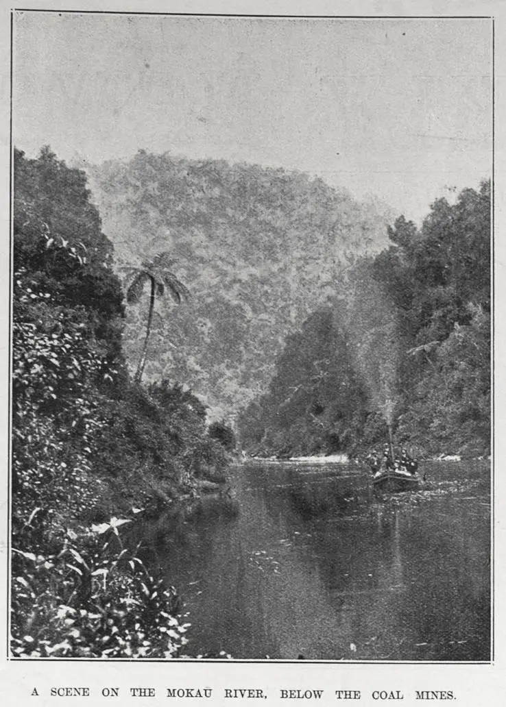 A scene on the Mokau River below the coal mines | Record | DigitalNZ