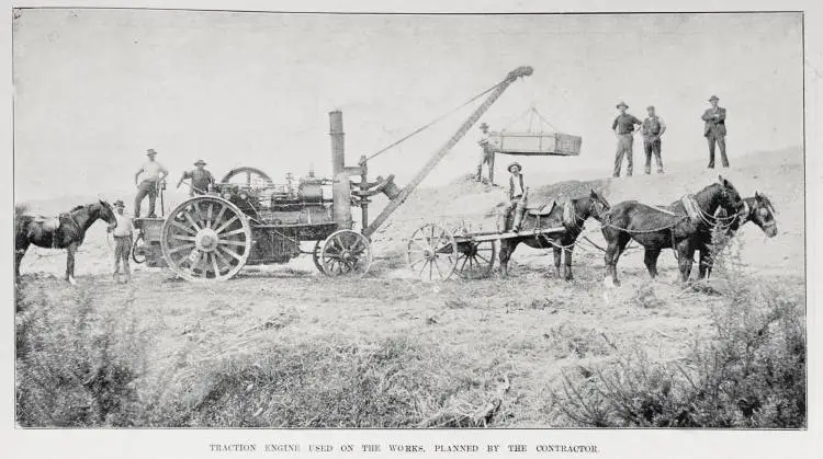 Traction engine used on the works, planned by the contractor | Record ...