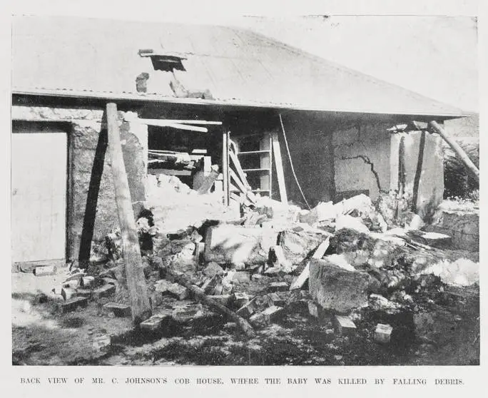 Scenes at the great Cheviot earthquake, North Canterbury, November ...