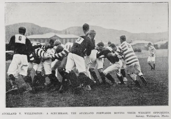 The Auckland - Wellington Football match, Athletic Park, Wellington ...