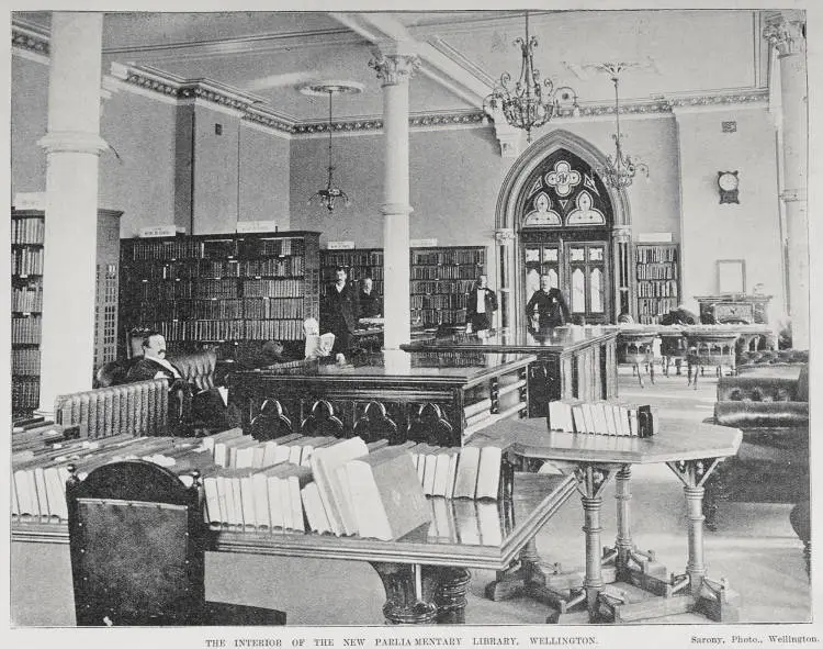 The interior of the New Parliamentary Library, Wellington | Record ...