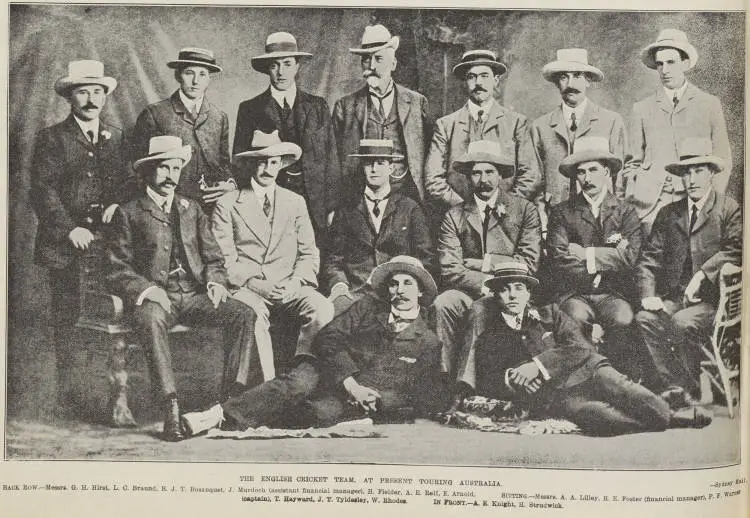 The English cricket team, at present touring Australia | Record | DigitalNZ