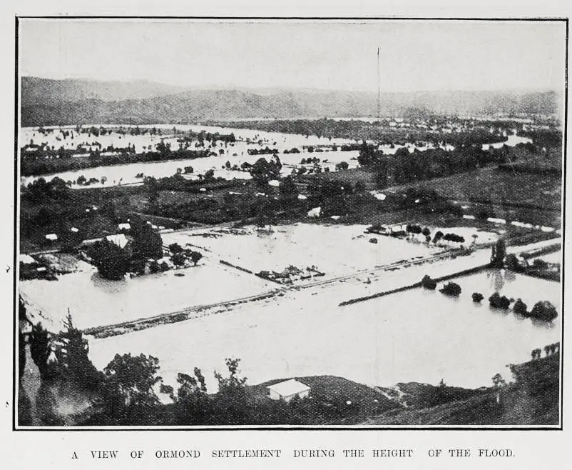 A View Of Ormond Settlement During The Height Of The Flood | Record ...
