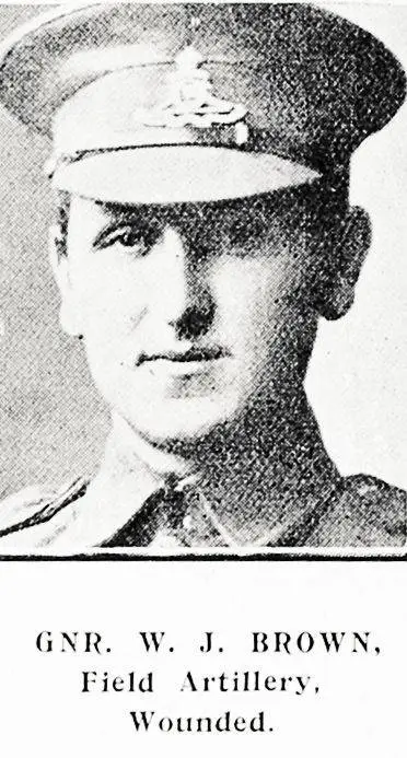 Gunner W. J. Brown, Field Artillery, wounded | Record | DigitalNZ