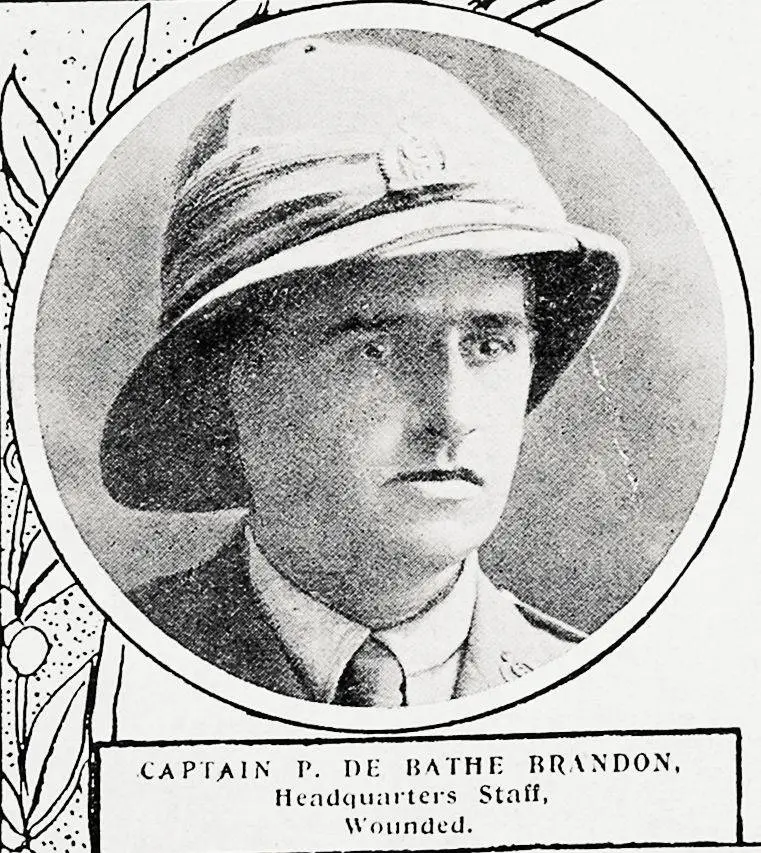 Captain P. de Bathe Brandon. Headquarters staff, wounded | Record | DigitalNZ