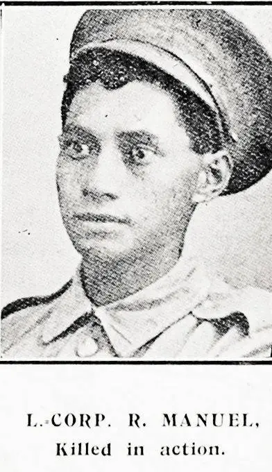 Lance-Corporal R. Manuel, killed in action | Record | DigitalNZ