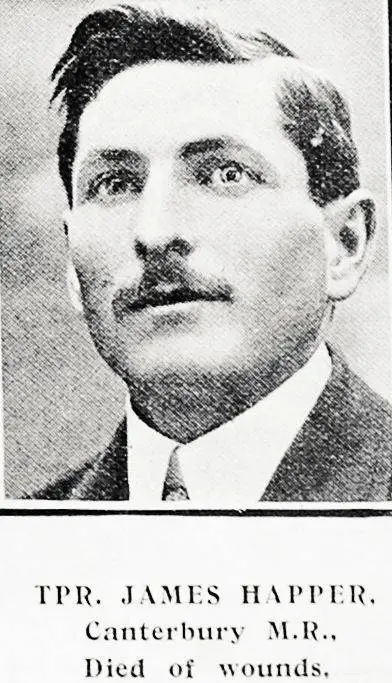 Trooper James Happer, Canterbury Mounted Rifles, died of wounds ...