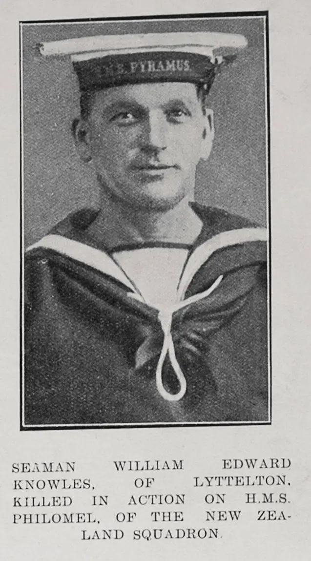 Seaman William Edward Knowles, of Lyttelton, killed in action on H.M.S ...