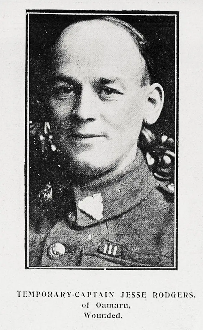 Temporary Captain Jesse Rodgers of Oamaru, wounded | Record | DigitalNZ