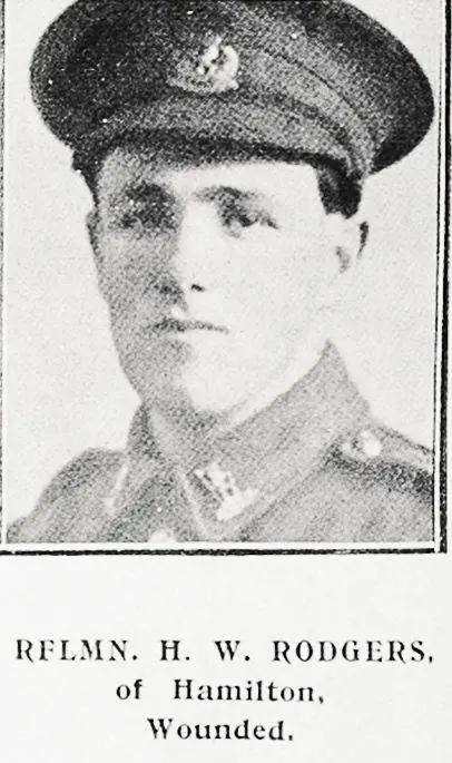 Rflmn H W Rodgers of Hamilton, wounded | Record | DigitalNZ