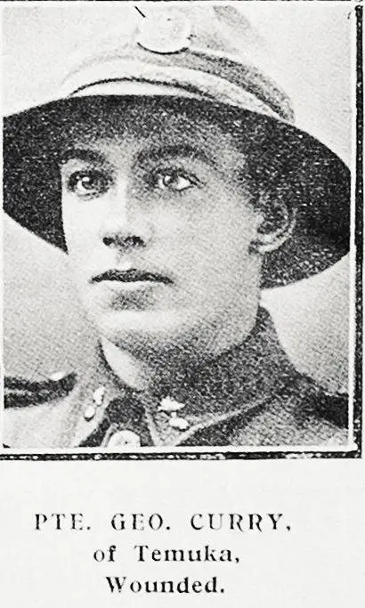 Pte George Curry of Temuka, wounded | Record | DigitalNZ