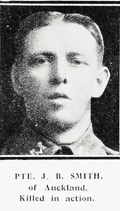 Pte J B Smith of Auckland, killed in action | Record | DigitalNZ