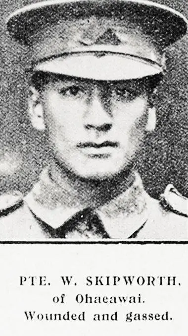 Pte W Skipworth of Ohaeawai, wounded and gassed | Record | DigitalNZ