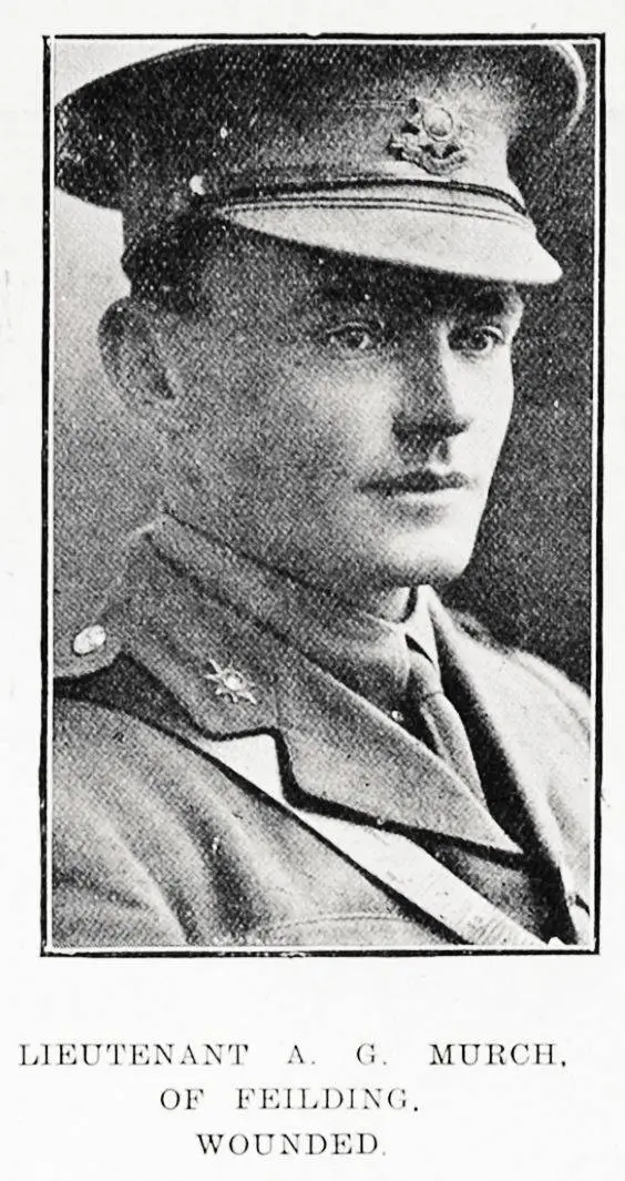 Lieutenant A G Murch of Feilding, wounded | Record | DigitalNZ