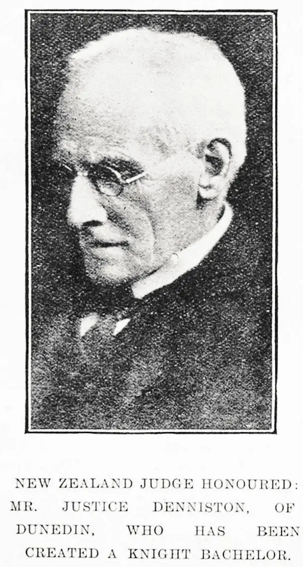 New Zealand judge honoured: Mr Justice Denniston of Dunedin, who has ...