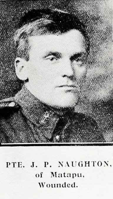 Pte J P Naughton of Matapu, wounded | Record | DigitalNZ