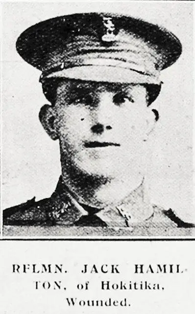 Rflmn Jack Hamilton of Hokitika, wounded | Record | DigitalNZ