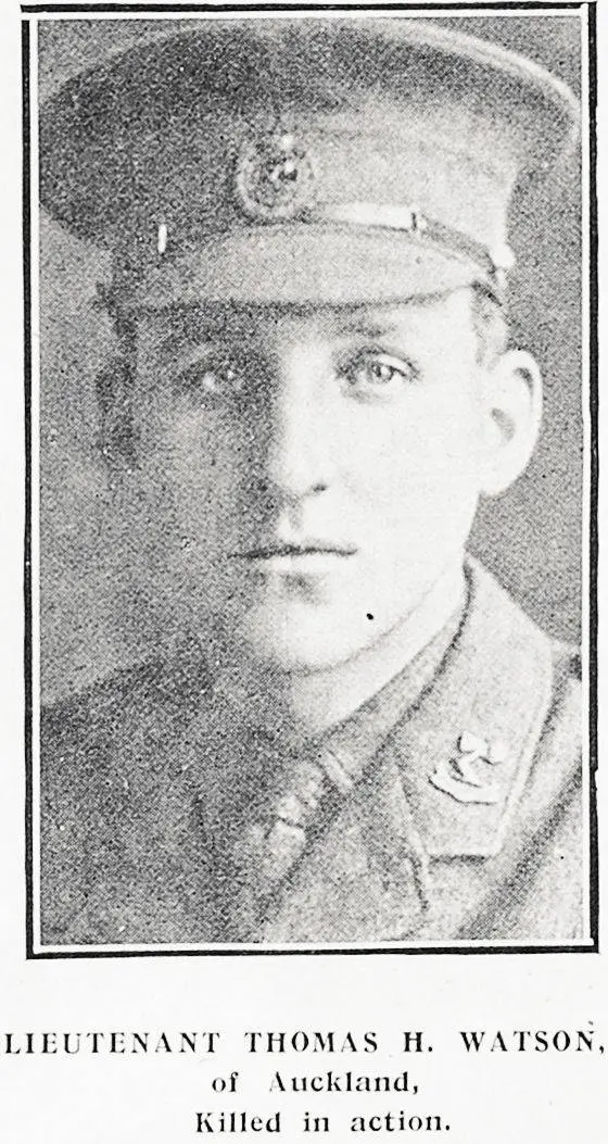 Lieutenant Thomas H. Watson, of Auckland, Killed in action | Record ...