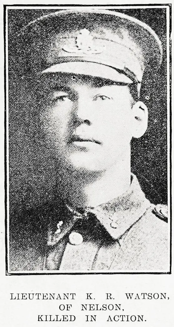 Lieutenant K. R. Watson, of Nelson, Killed in action | Record | DigitalNZ