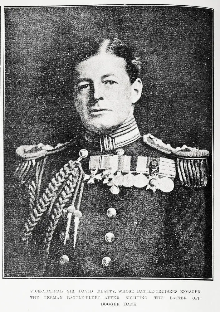 Vice-Admiral Sir David Beatty, whose battle-cruisers engaged the German ...