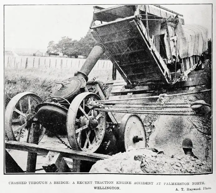 Crashed through a bridge: a recent traction engine accident at ...