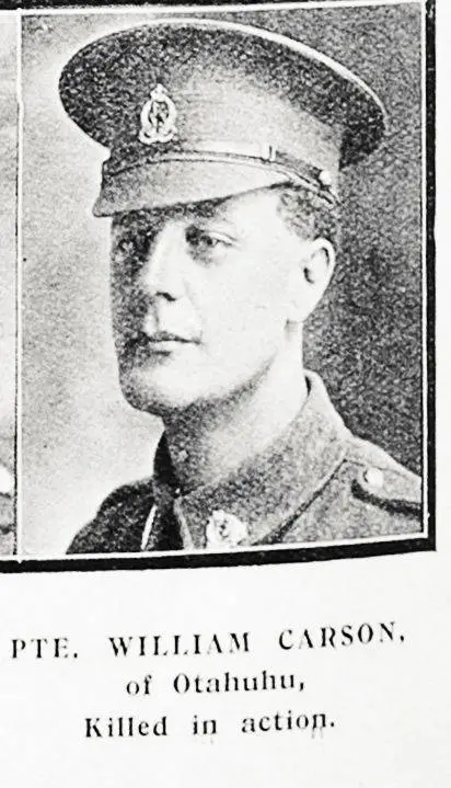 Pte William Carson of Otahuhu, killed in action | Record | DigitalNZ