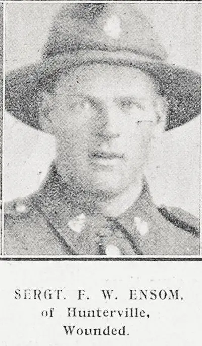 Sergt F W Ensom of Hunterville, wounded | Record | DigitalNZ