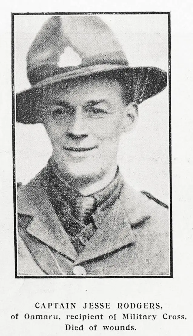 Captain Jesse Rodgers of Oamaru, recipient of Military Cross, died of ...