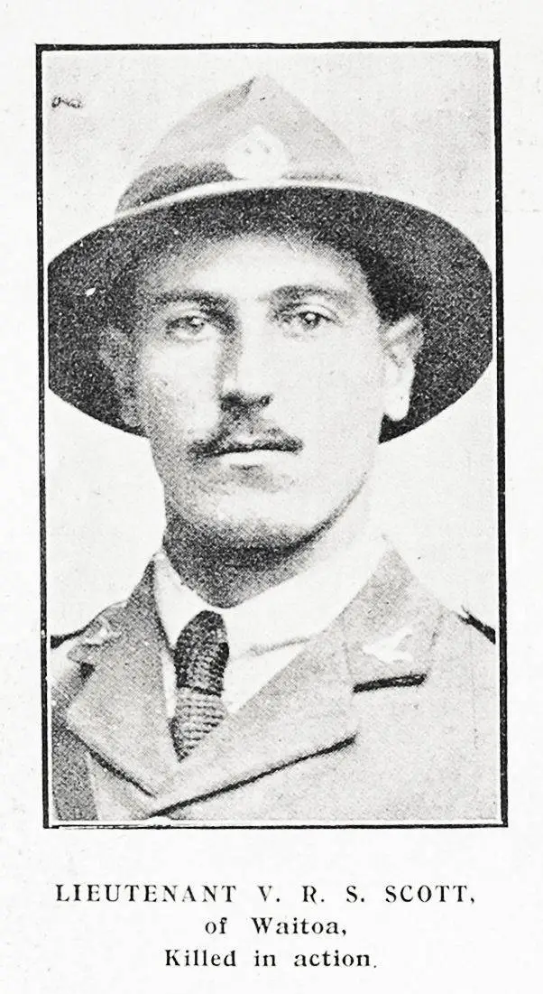 Lieutenant V R S Scott of Waitoa, killed in action | Record | DigitalNZ