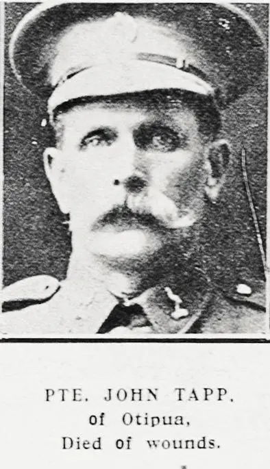Pte John Tapp of Otipua, died of wounds | Record | DigitalNZ