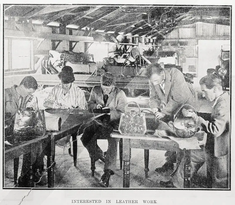 Vocational training for returned soldiers at the Narrow Neck Camp ...