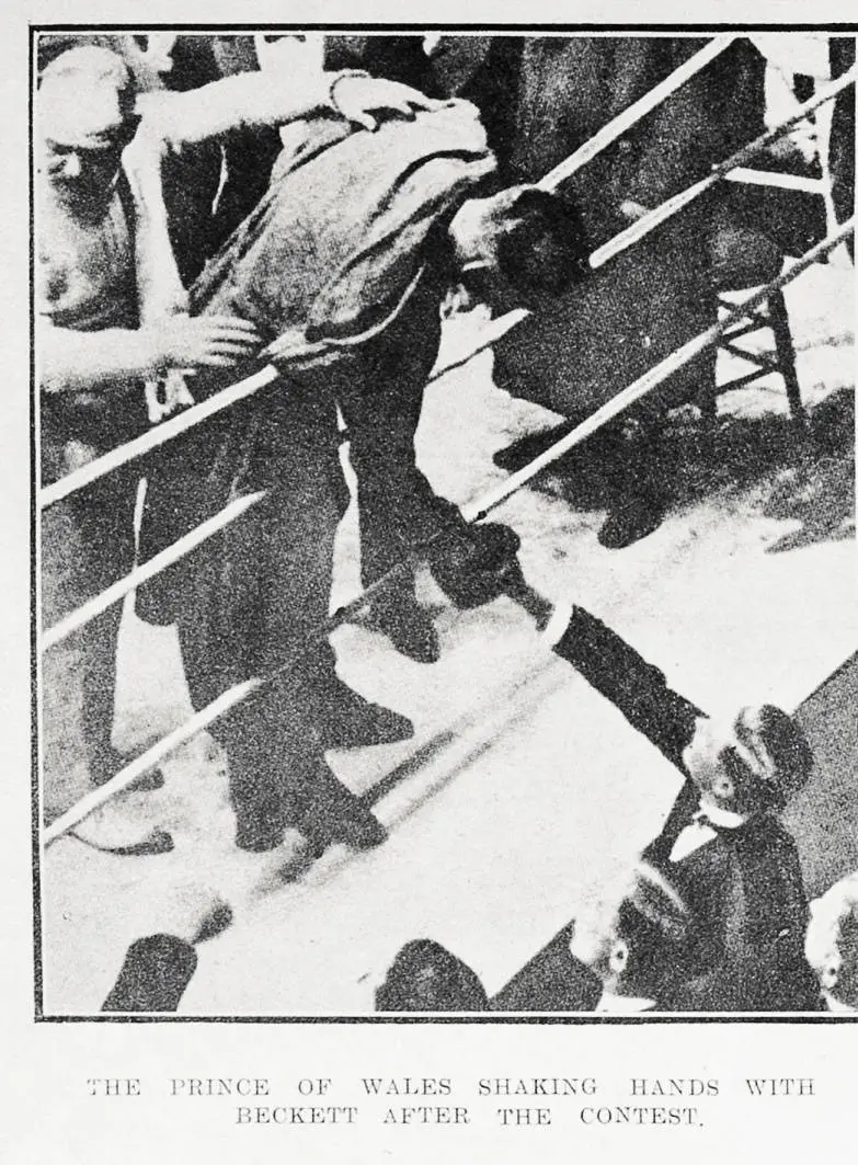 The Prince of Wales shaking hands with Joe Beckett after his boxing ...