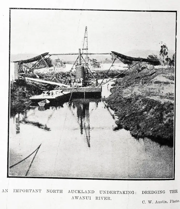 An important North Auckland undertaking: dredging the Awanui River ...