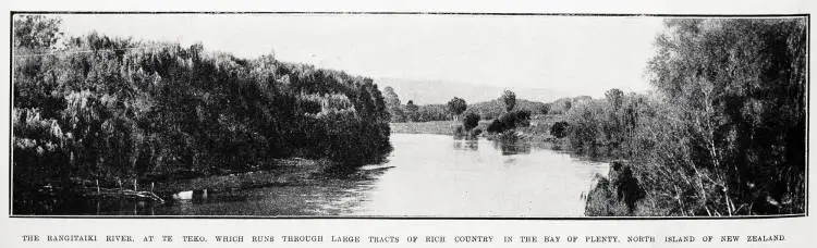 The Rangitaiki River, at Te Teko, which runs through large tracts of ...