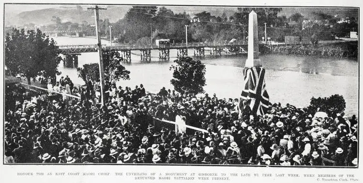 Honour for an East Coast Maori chief: the unveiling of a monument at ...