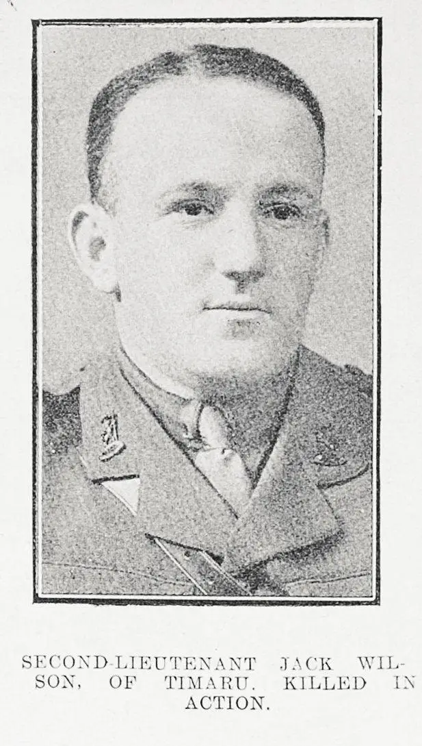 Second-Lieutenant Jack Wilson of Timaru, killed in action | Record ...