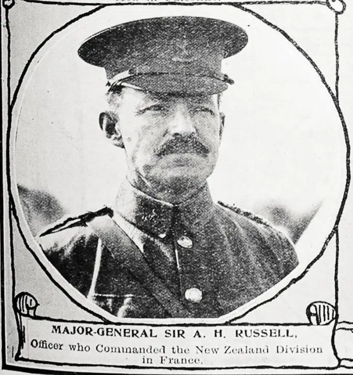 Major-General Sir A. H. Russell, officer who commanded the New Zealand ...
