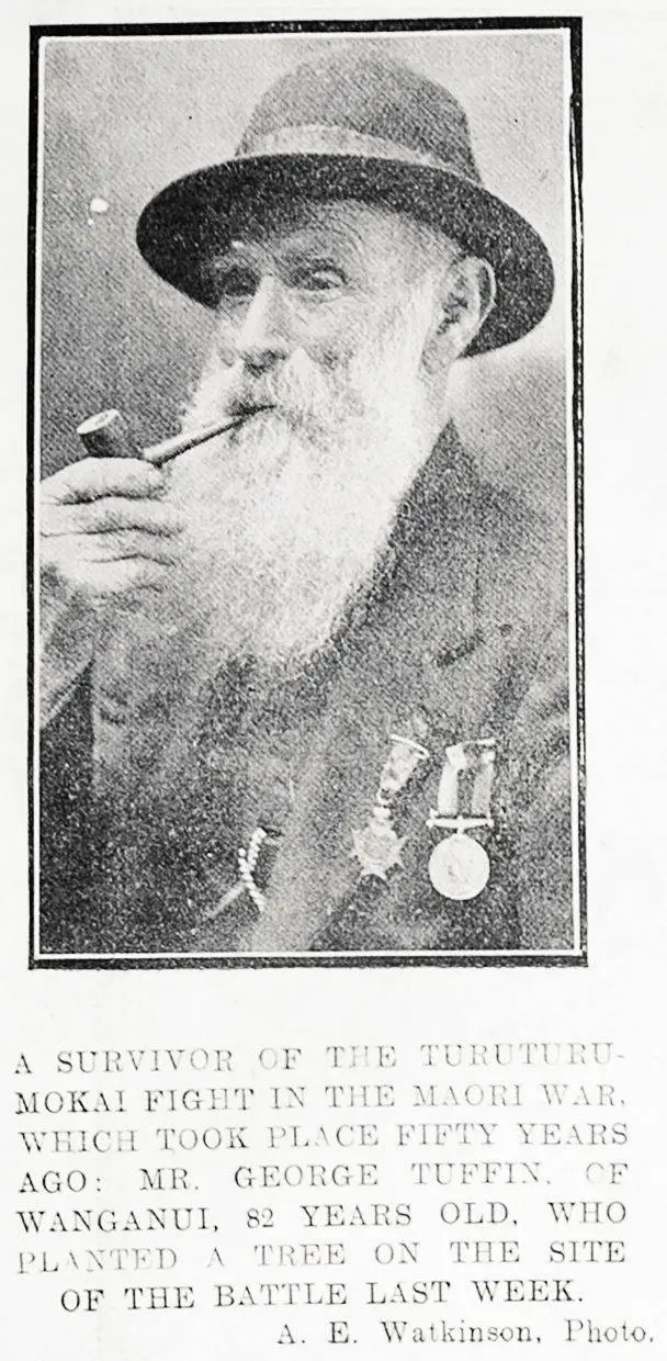 Mr. George Tuffin, a survivor of the Turuturu-Mokai fight in the Maori ...
