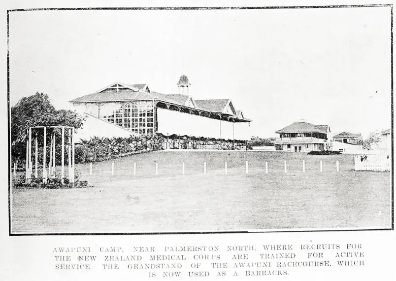 Awapuni camp near Palmerston North, where recruits for the New Zealand ...