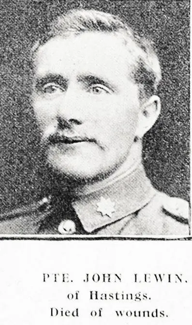 Pte. John Lewin, of Hastings. Died of wounds | Record | DigitalNZ
