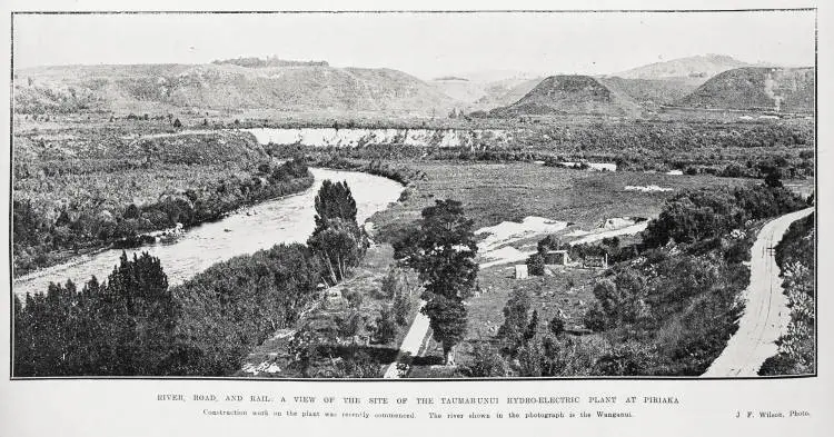 River, road, and rail: a view of the site of the Taumarunui hydro ...