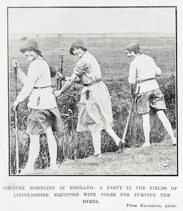 Country rambling in England: a party in the fields of Lincolnshire ...